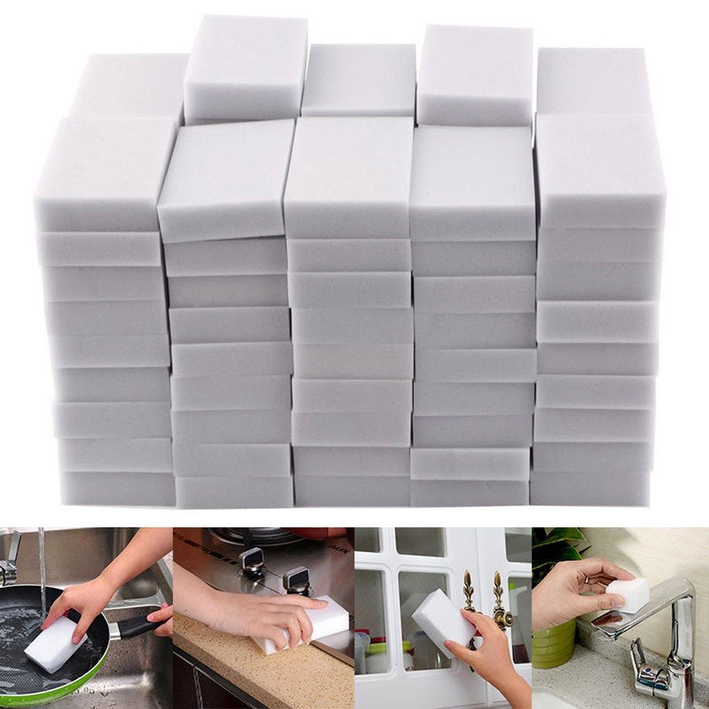 45Pcs White Sponge Eraser Cleaning Melamine Foam Cleaner Ki_虎窝淘