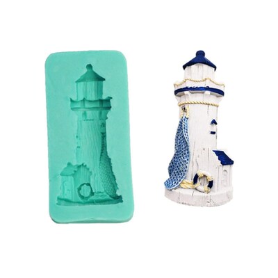 3D Lighthouse DIY Candle Making Mold Homemade Fondant Cake B