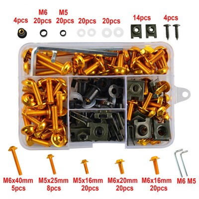 177pcs/set Fairing Bolt Kit Bodywork Screws for Honda CBR600