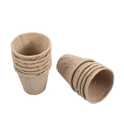 30 Pcs Paper Pulp Nursery Pots Garden Biodegradable Planting