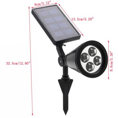 4 LED Solar Power Lights Spotlight Garden Lawn Lamp Landscap