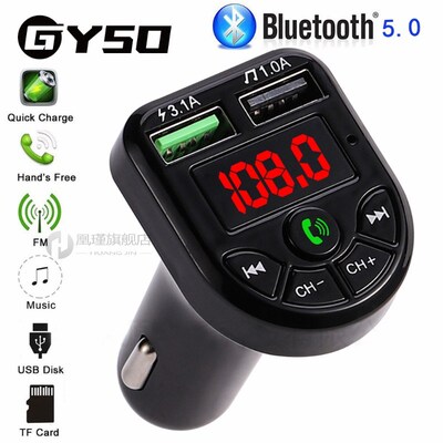 Bluetooth 5.0 FM Transmitter Car Kit MP3 Modulator Player Wi