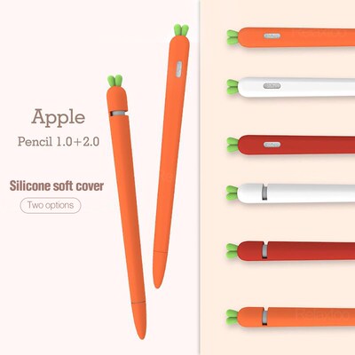 New carrot Soft Silicone Pencil Cases For iPad Tablet Touch