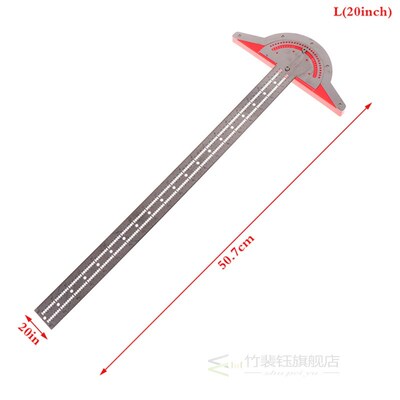 1PC Stainless Steel Woodworkers Edge Rule Efficient Protract