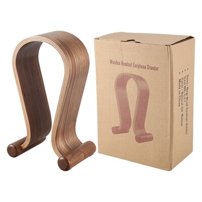 niversal Wooden Headphone Stand Headphone Headset Hanger Wal