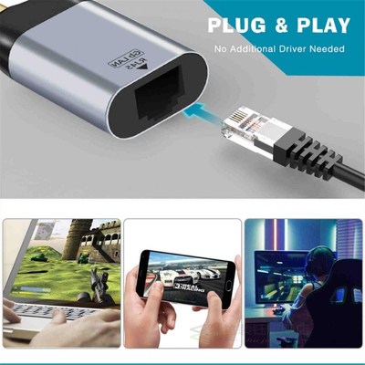 Compatible USB Type C to Gigabit Ethernet Converter Adapter