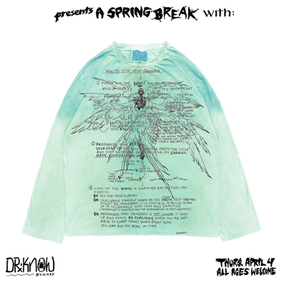 MELANIN 黑色素刺青 多巴胺搭配欧美高街复古做旧亚文化脏脏长袖T