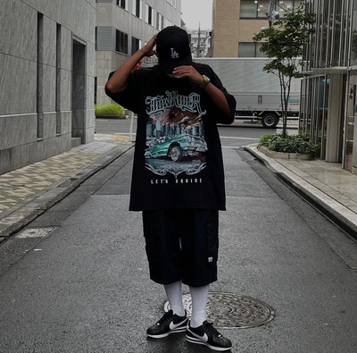 奇卡诺chicano花体英文短袖潮