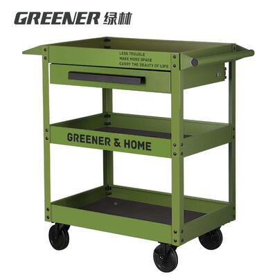 GREENER小推车工业风咖啡图书画室收纳置物架移动家用植花架