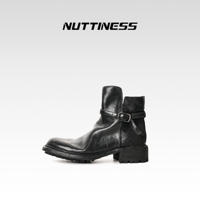 NUTTINESS水洗马皮短靴