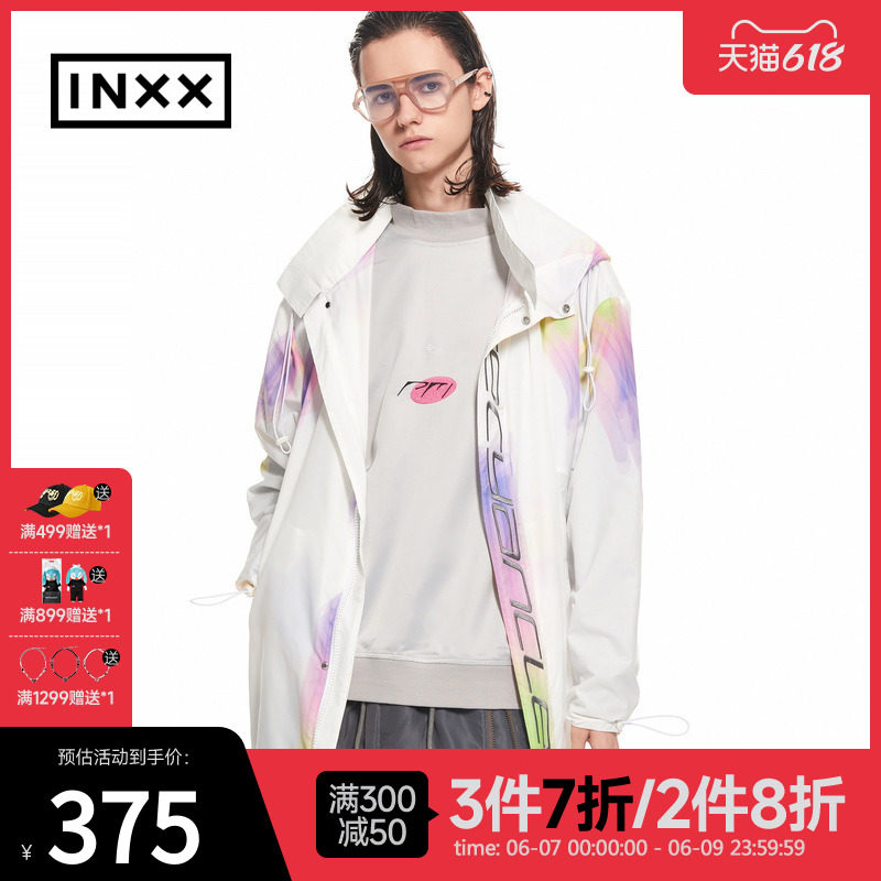 【INXX】RECYANCLE ROMANCER系列个性印花休闲长外套RKA2140307_虎窝淘