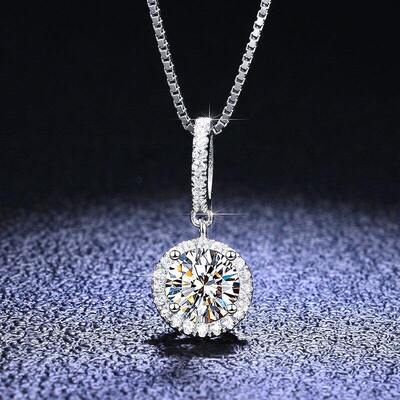 French Circle Necklace High-grade Retro Simple Full Diamond