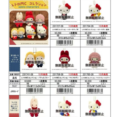 【定金预售】26.10月日本三丽鸥NAKAJIMA再贩 复古苹果系列 kitty