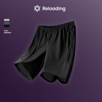 【紫标】Reloading重新加载 速干透气网眼松紧腰户外短裤高级感
