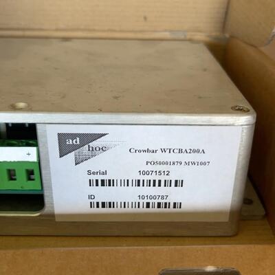 WTCBA200A ad hoc Crowbar 工控自动化模块议价维修