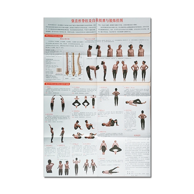 正版书籍 强直性脊柱炎自我按摩与锻炼挂图 郑润杰 张雄 编著 强直性脊柱炎预防锻炼按摩 中国中医药出版社 9787513265362