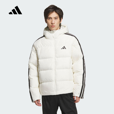 adidas阿迪达斯冬季新款男子短款休闲羽绒服保暖连帽外套 KC2494
