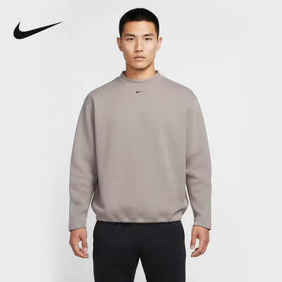 NIKE耐克男子透气上衣26春新款刺绣小标针织卫衣套头衫HV6538-009