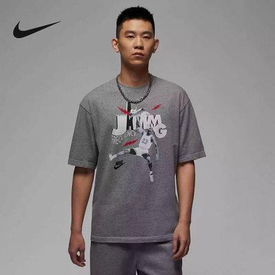 耐克NIKE新品秋男短袖针织衫运动休闲印花T恤 HJ2930-091