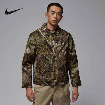 JORDAN耐克棉服男冬新款宽松保暖轻便迷彩棉衣夹克外套HV0650-222