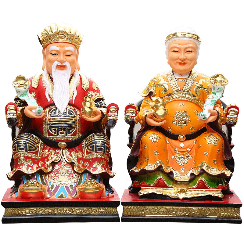 树脂玻璃钢寺庙佛堂土地公婆