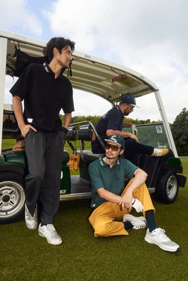 42D38出口余日本潮牌Cph/Golf高尔夫男士翻领短袖字母上衣限量款