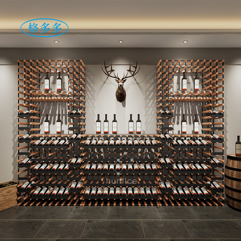格多多酒格欧式酒柜实木红酒架摆件酒架创意酒格子木质红酒瓶架子_虎窝淘