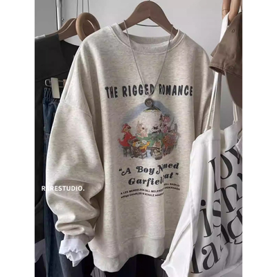 ELOF5552# 官图 实价 华棉复合-薄款310g加绒400g 圆领卫衣女秋冬