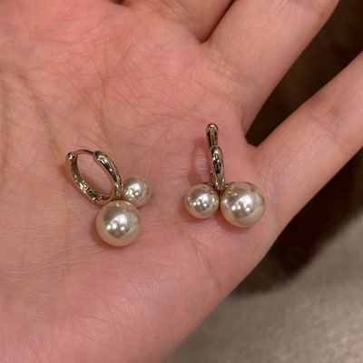名媛风仿珍珠耳扣温柔独特耳环女