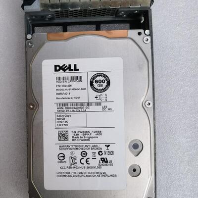 DELL/戴尔 600G 3.5寸 15K 日立硬盘 0W348K HUS156060VLS600 6Gb