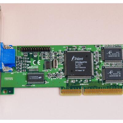 JTNMC VCTR8287AGP Trident 3D Image 9750 4M AGP1X 工控显卡