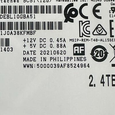 / AL15SEB24EQ 2.4TB SAS12G 2.5 10K 服务器原装硬盘