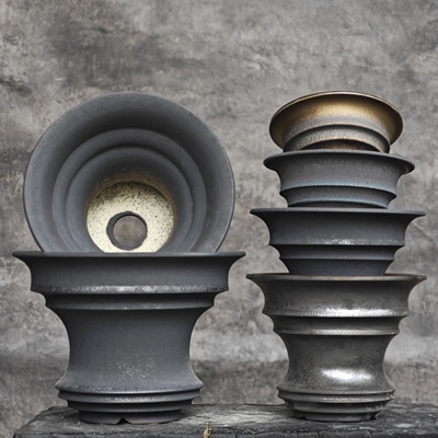 景德镇手工制作/种植物多肉仙人球龙舌兰/透气陶瓷潮流块根花盆