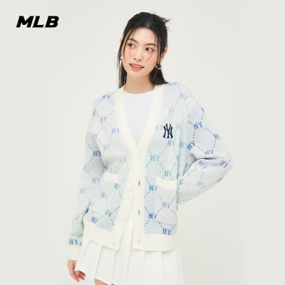 MLB开衫情侣针织开衫外套24秋季