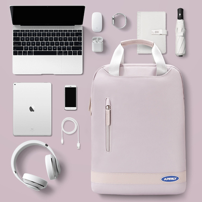 双肩电脑包14寸女士2024新款笔记本手提全开合背包适用华为MateBookpro惠普16联想小新苹果大容量书包