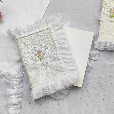 湫凌自制A5书衣weeks书套手账本布艺保护套蕾丝花边一件代发爆款