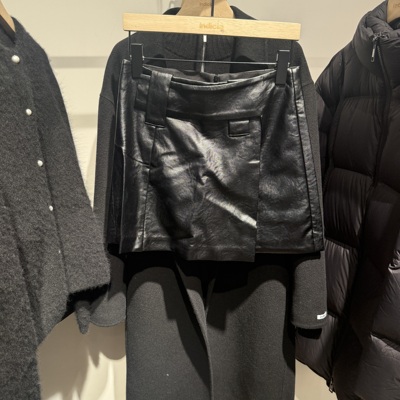 indiciaF2A5QZ053F专柜正品标记女装复古高腰皮裙短裙吊牌价639