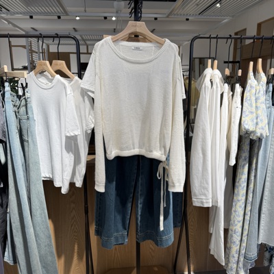 indiiciaF2C4ZZ455F专柜正品标记女装针织套头抽绳毛衣吊牌价689