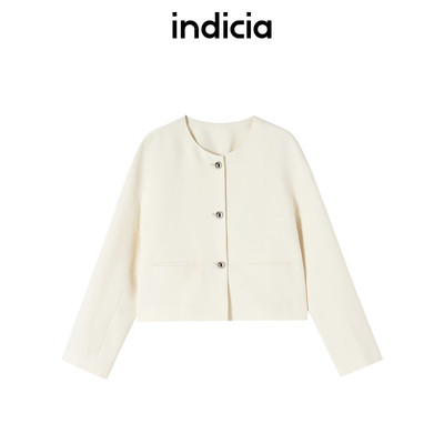 indiciaF2A5WT068C专柜正品标记女装款绵羊毛香风外套吊牌价1189
