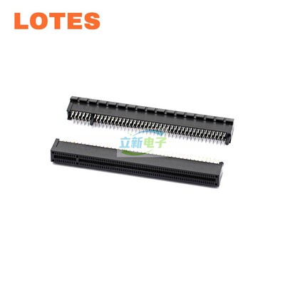 LOTES AAA-PCI-006 原厂正品PCIE显卡插槽16X 164PIN塑胶柱不开槽