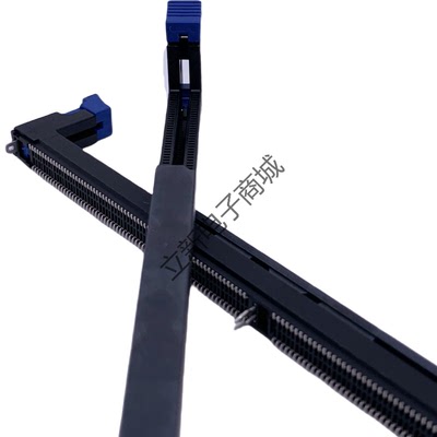 台式电脑内存插槽 DDR4 SMT 288PIN 30U 黑体蓝耳 立式贴片连接器