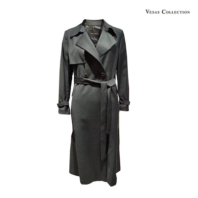 Vesas Collection A0306 羊毛法式复古气质风衣式大衣