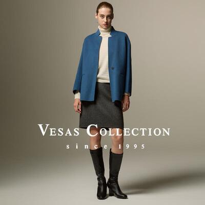 Vesas Collection C1336设计师款简约立领中款外套