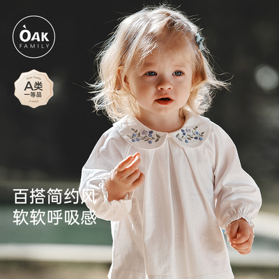 OakFamily小女孩泡泡袖上衣