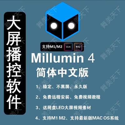Millumin4 中文激活版 Mac大屏视频播控软件 支持M1-M4最新26系统