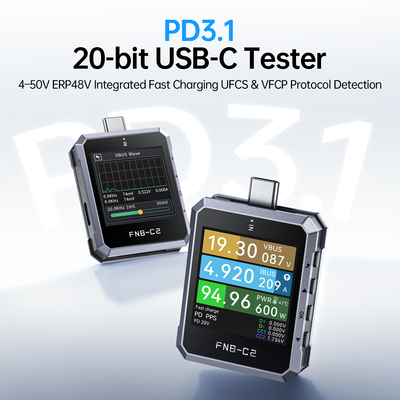 FNIRSI FNB C2 20 bit USB-C Tester PD3.1 4-50V ERP48V