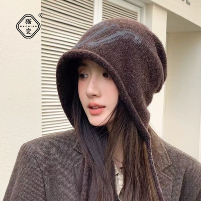 韩系开叉卷边堆堆帽女2025新款