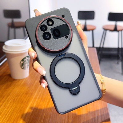 适用于NothingPhone3APro徕手机壳卡系列保护套Nothing Phone 3A Pro保护套简约奢华红圈镜头磁吸款