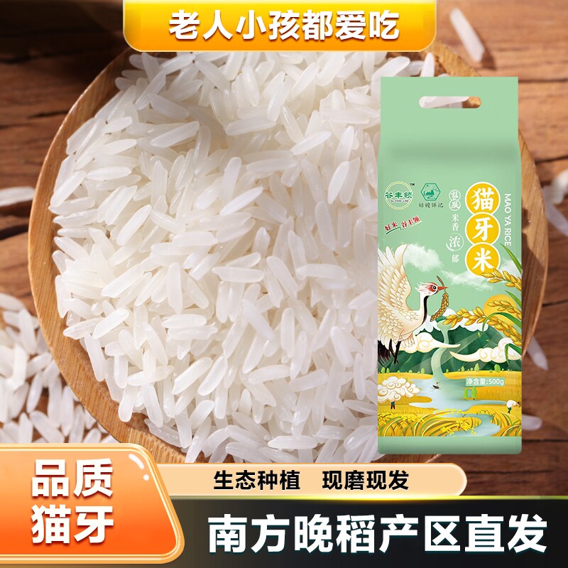 新品南方晚稻江西猫牙香米生态种植1斤装厂家直发优惠批发大米