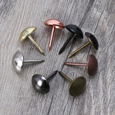 100pcs Antique Brass Upholstery Nails Upholstery Wooden Box